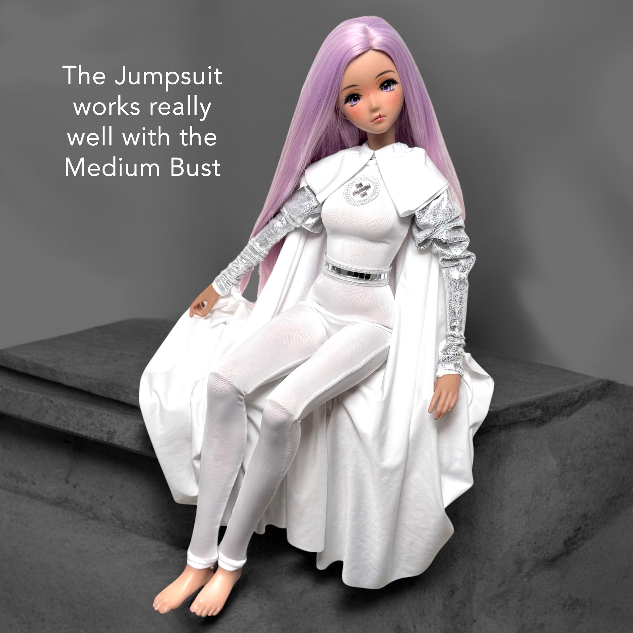 Smart Doll Jumpsuit White Silver Cape Cloak Long Shawl Smartdoll ...
