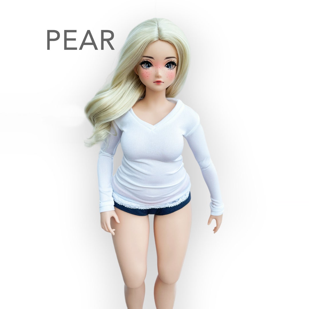 Smart Doll PEAR Stain Prevention Long Sleeved V Neck Top, Smartdoll ...