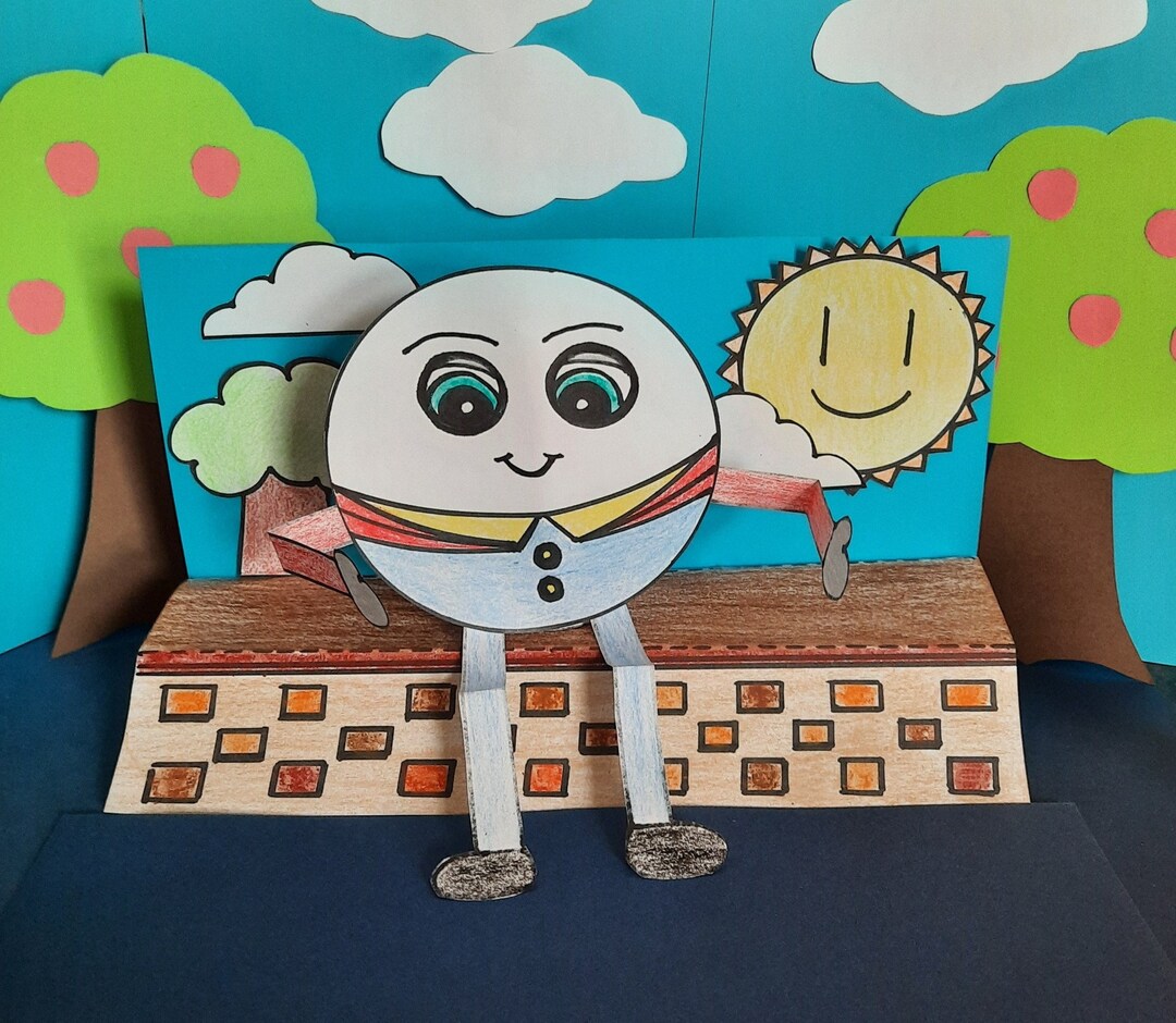 Build Humpty Dumpty 3D Printable Puppet Craft. Colour, Cut and Glue ...