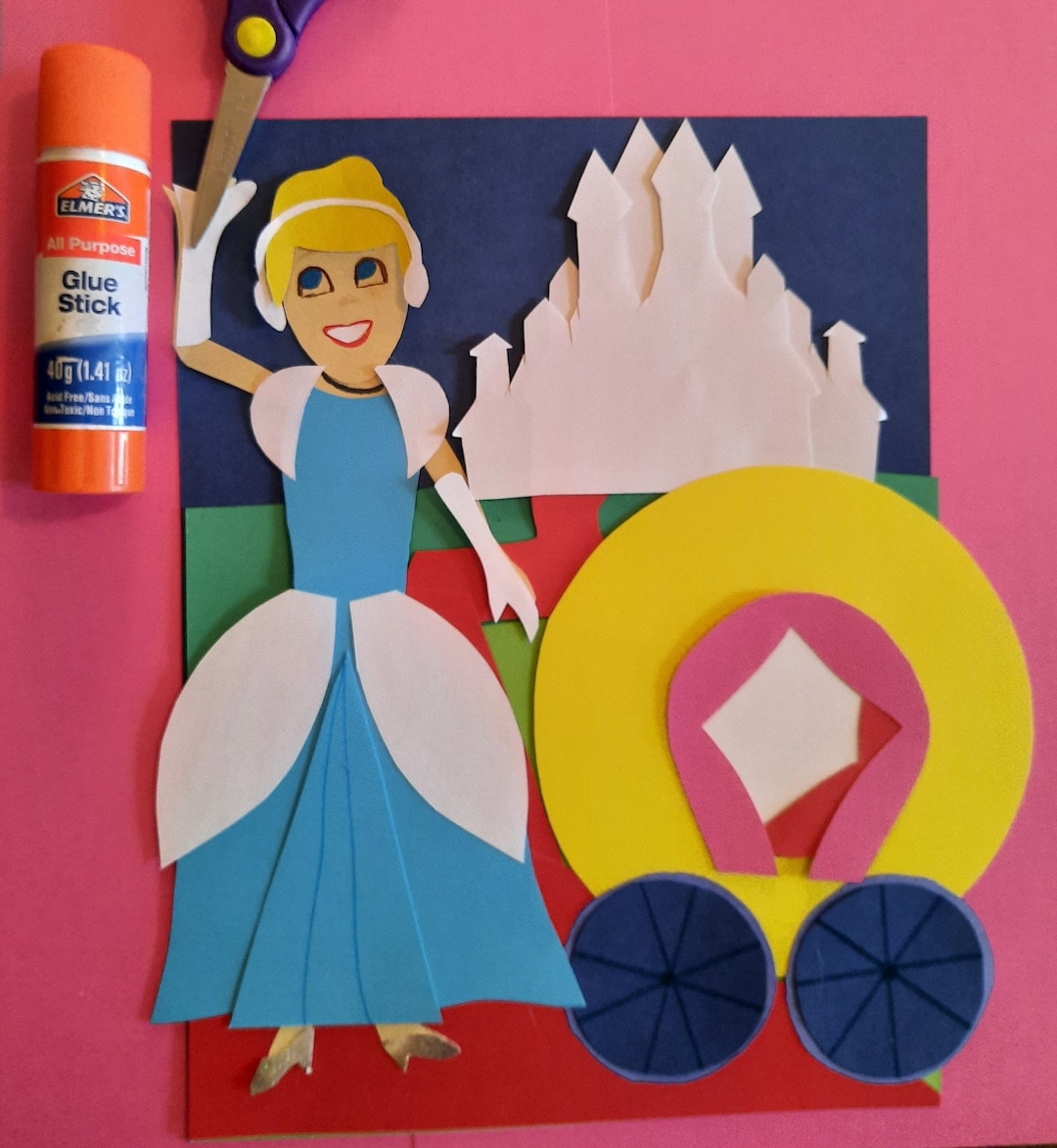 Build A Princess Printable Pdf Craft. Cut and Glue Activity, Scissors ...
