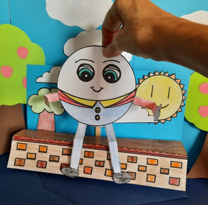 Build Humpty Dumpty 3D Printable Puppet Craft. Colour, Cut and Glue ...