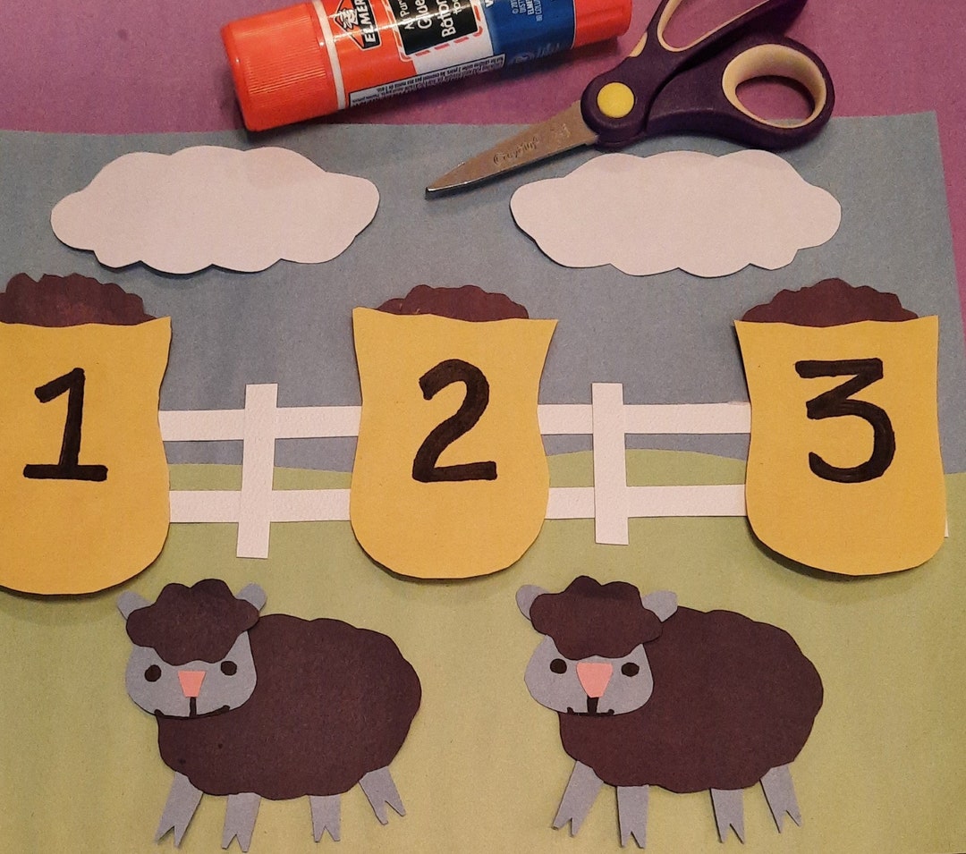 Build Baa Baa Black Sheep Printable Pdf Craft for Kids. Cut and Glue ...