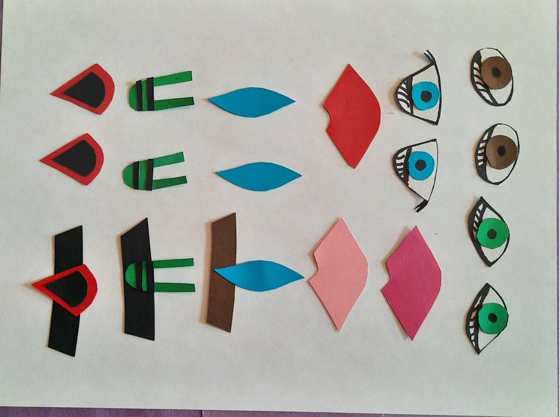 Build a Face Printable Pdf Craft for Kids. Cut and Glue Activity ...