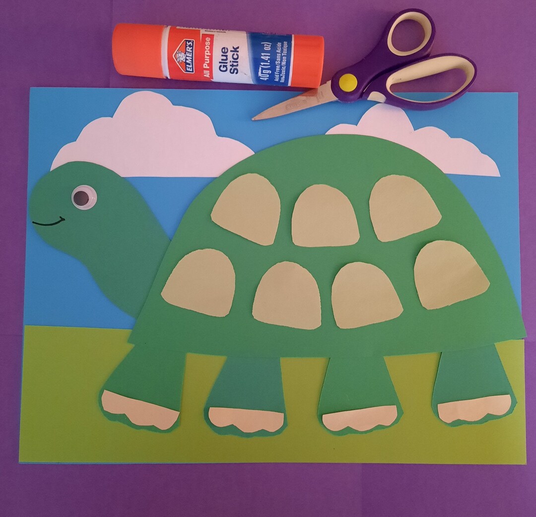 Build a Turtle Printable Pdf Craft for Kids. Cut and Glue Activity ...