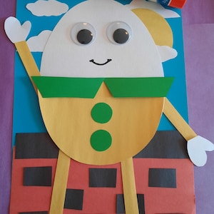 Build Humpty Dumpty Printable Pdf Craft for Kids. Cut and Glue Activity ...