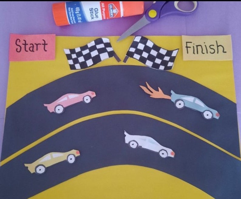 Build Racing Cars Printable Pdf Craft for Kids. Cut and Glue Activity ...