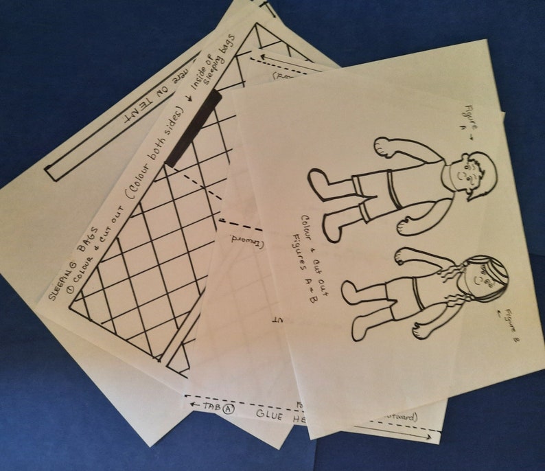 Build a Camping Tent. Printable Pdf Craft, Colour Cut and Glue Activity ...
