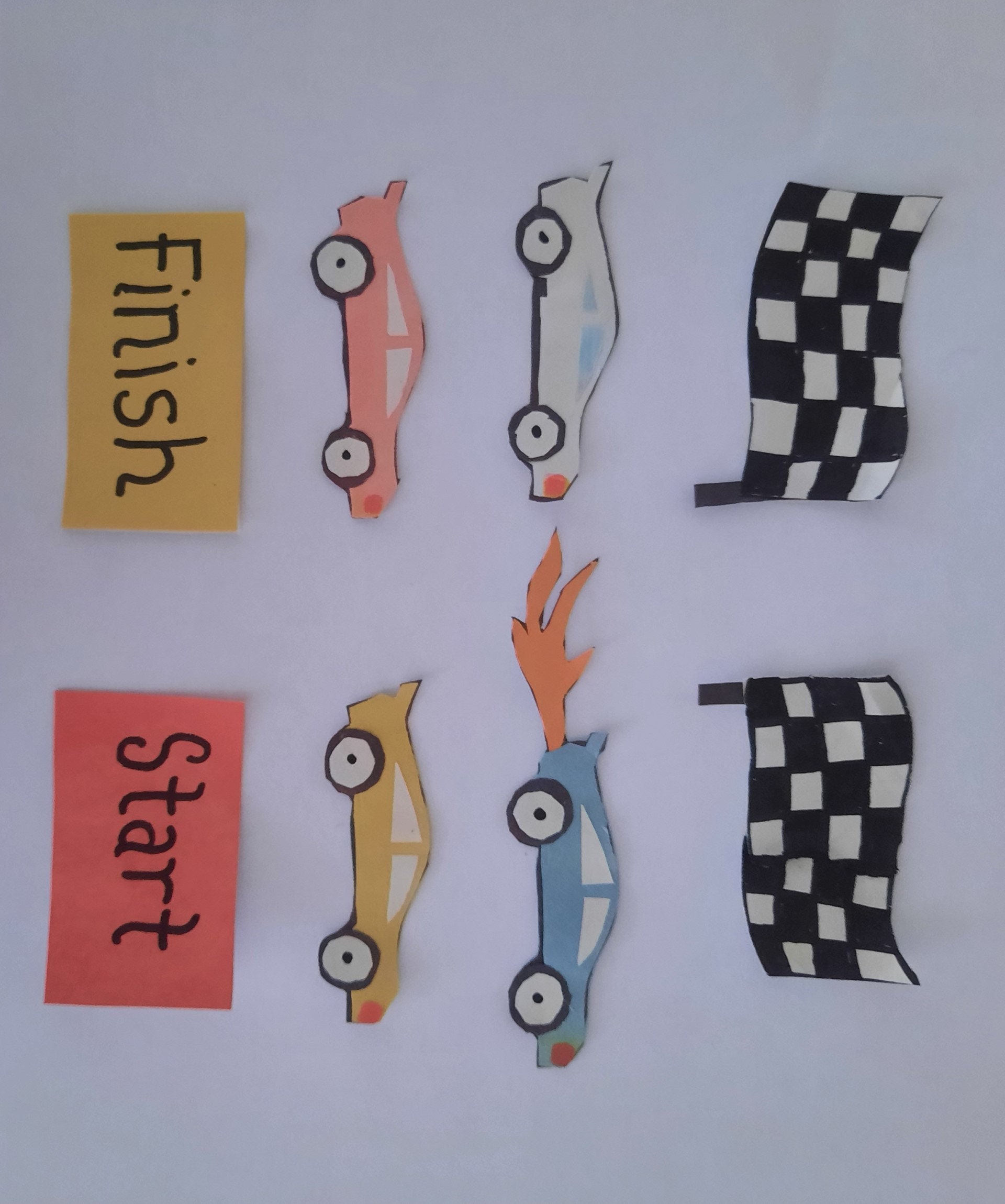 Build Racing Cars Printable Pdf Craft for Kids. Cut and Glue Activity ...