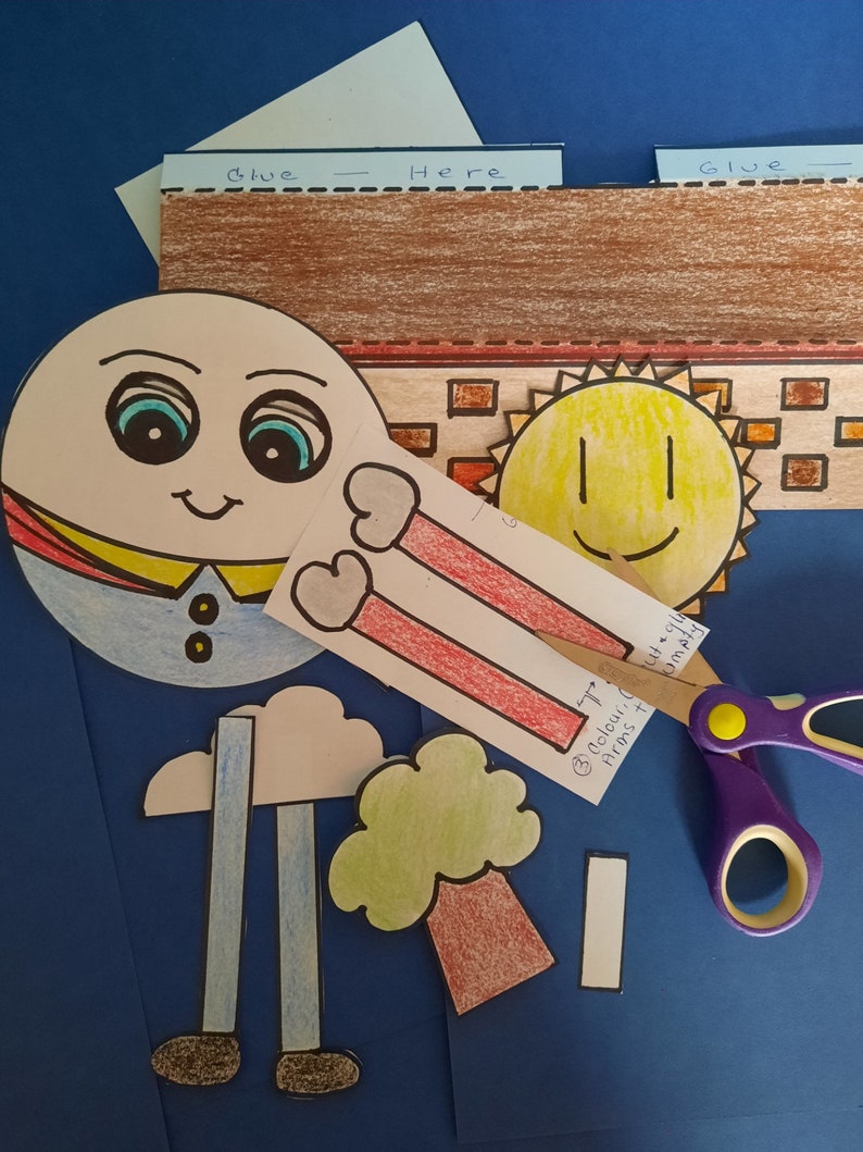 Build Humpty Dumpty 3D Printable Puppet Craft. Colour, Cut and Glue ...