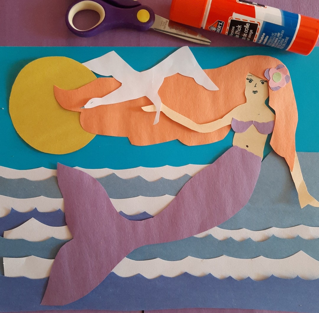 Creative Cut Out Crafts for Kids: Mermaid - Etsy