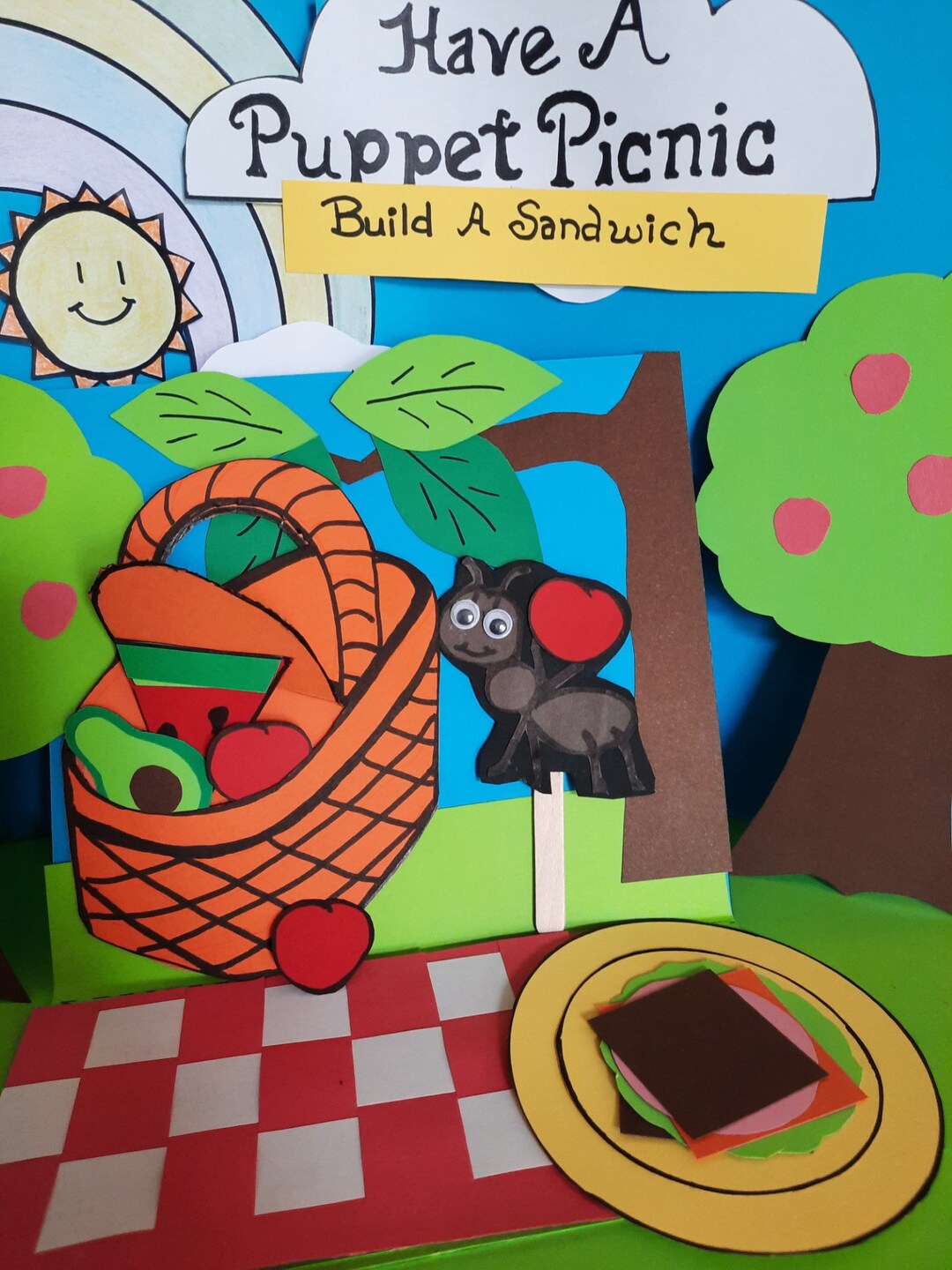 Have a Picnic Build a Sandwich Printable Playset Puppet Craft. Cut ...