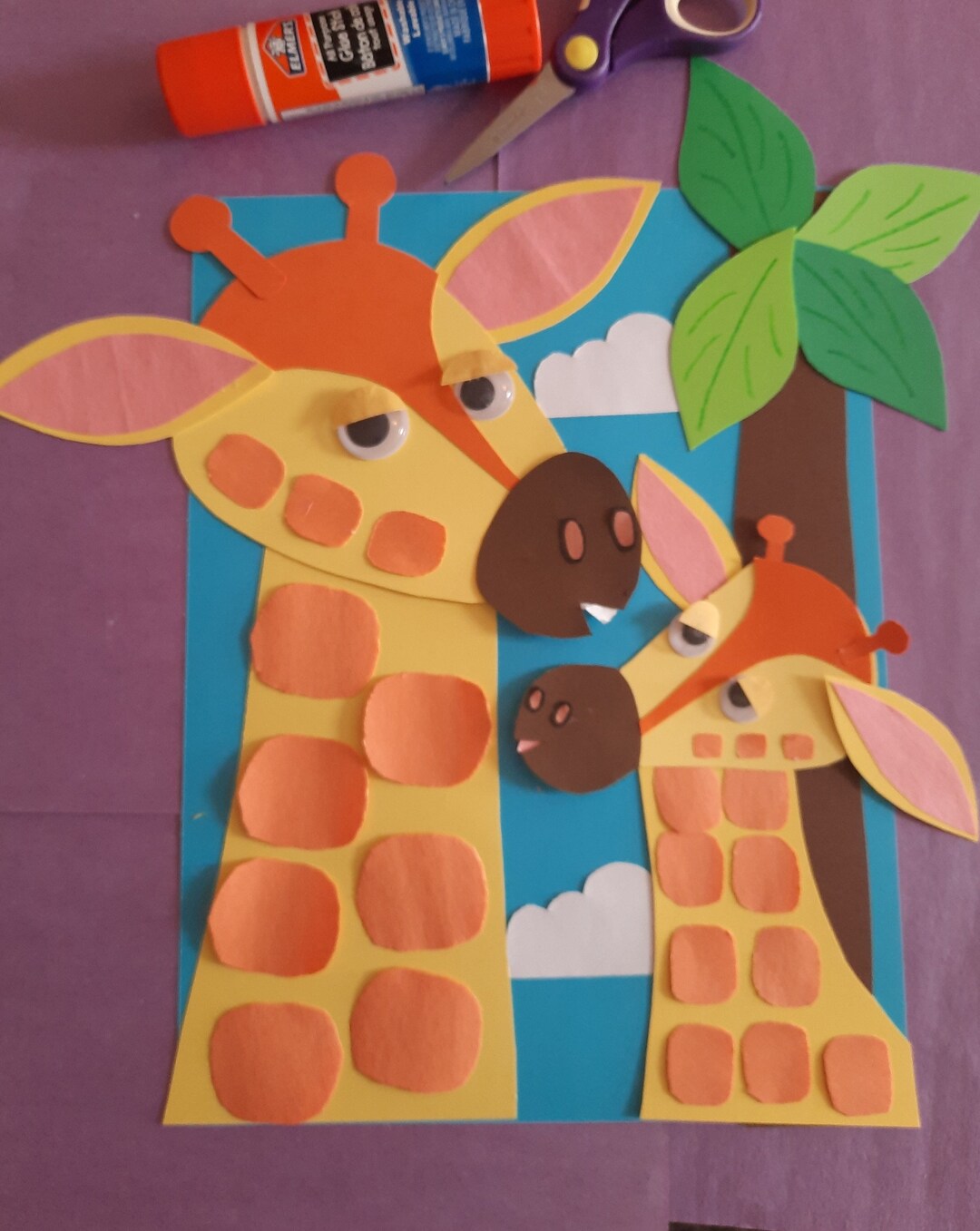 Build Giraffes Printable Pdf Craft for Kids. Cut and Glue Activity ...
