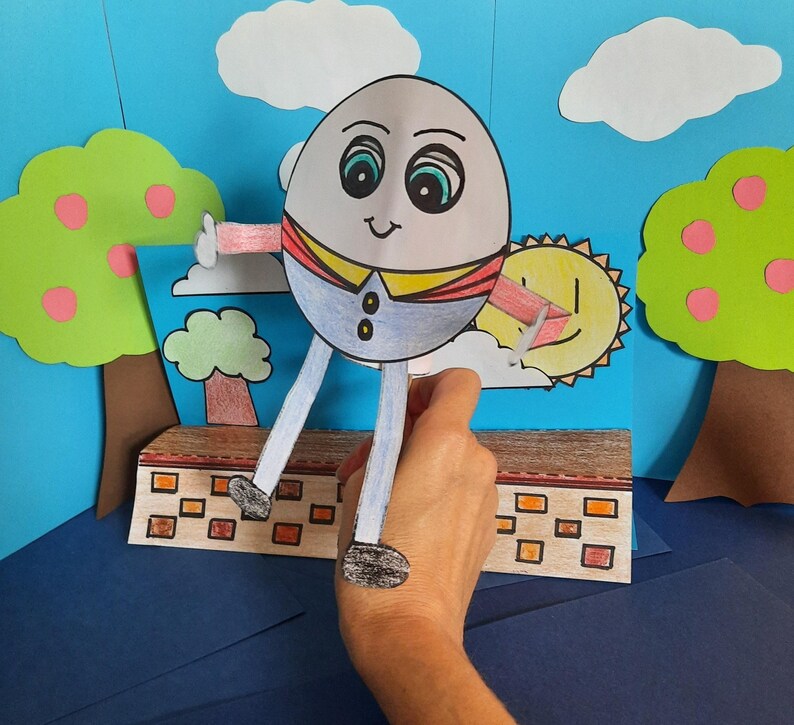 Build Humpty Dumpty 3D Printable Puppet Craft. Colour, Cut and Glue ...