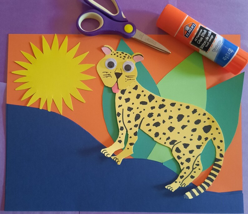 Build a Cheetah Printable Pdf Craft for Kids. Cut and Glue Activity ...