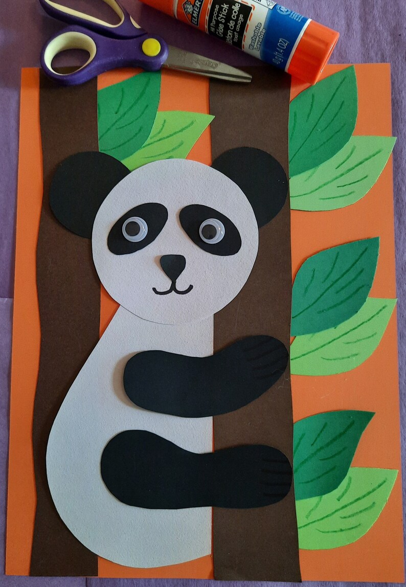 Build a Panda Bear Printable Pdf Craft for Kids. Cut and Glue Activity ...