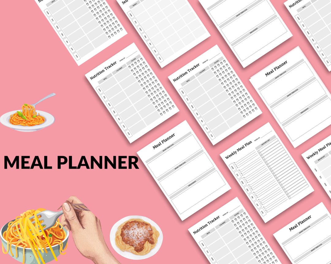 Meal Planner Editable- Meal Planning Template-customizable Meal Planner ...