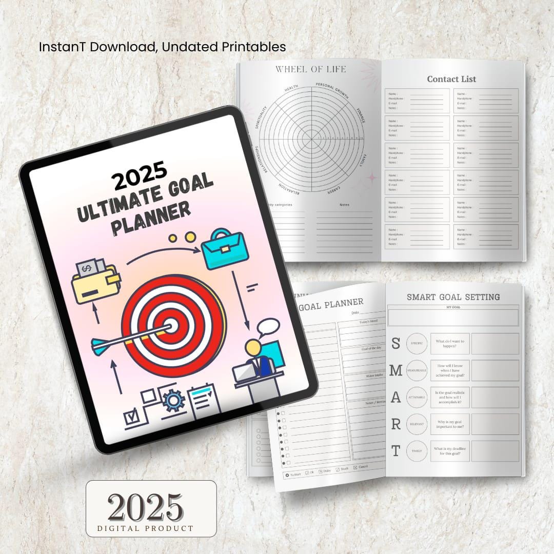 2025 Ultimate Goal Planner, Daily Goals Journal, Productivity Planner ...