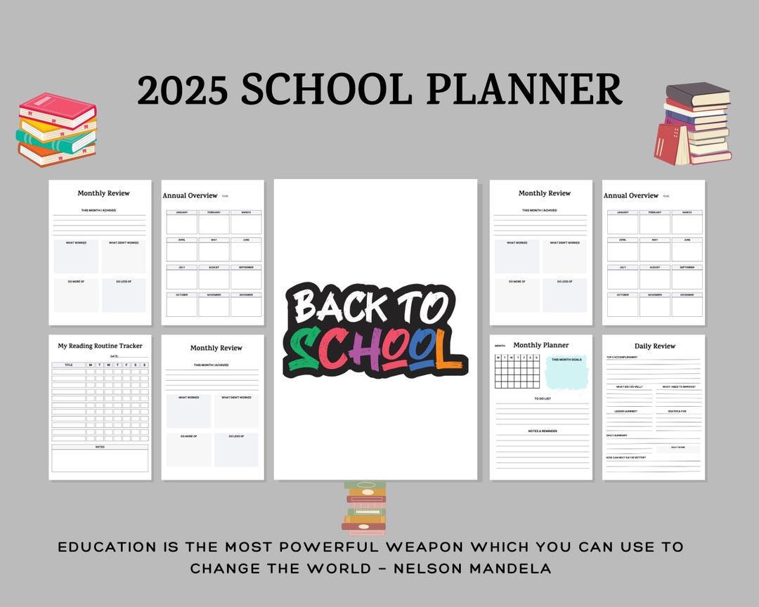School Digital Planner | 2025 Student Planner Editable School Planner ...