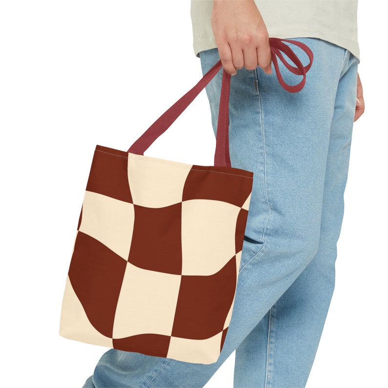 Checkered Tote Bag - Etsy