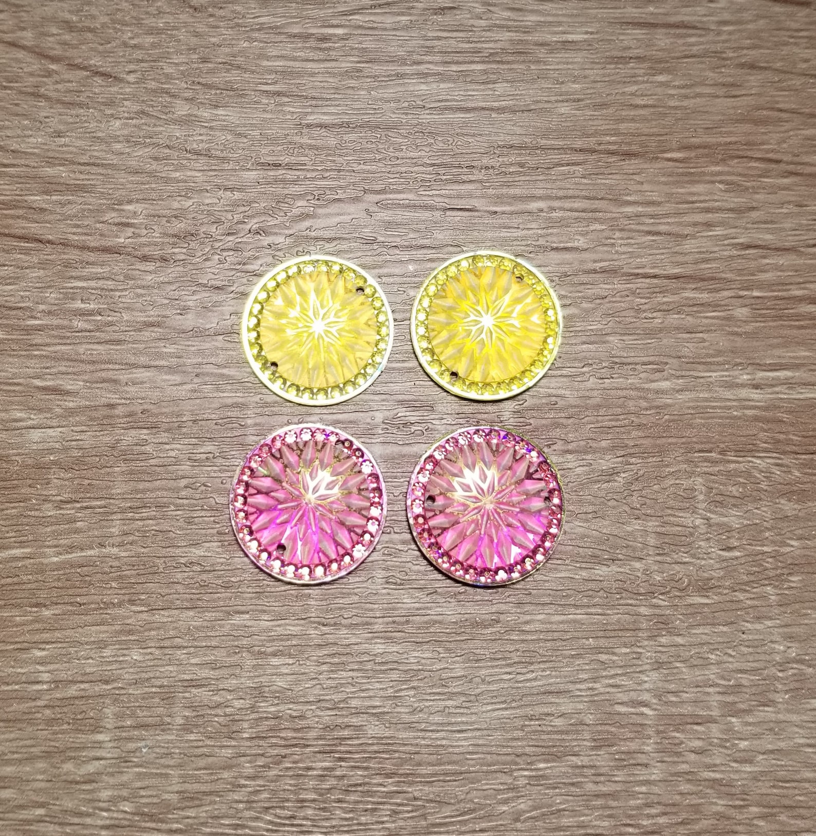 AB 20 Mm Shiny Round Flat Back Cabochons, Round Resin Cabochons for ...