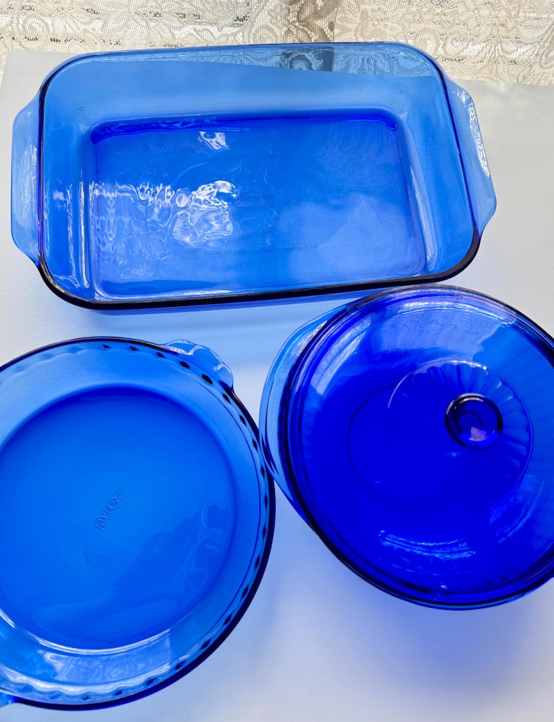 Vintage Cobalt Blue Pyrex Bakeware | Originals Line - Etsy