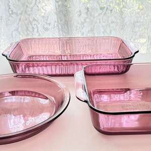 Vintage Cranberry Pyrex Originals | 233-S, 233-R, 222-R, 213-R, 209 ...