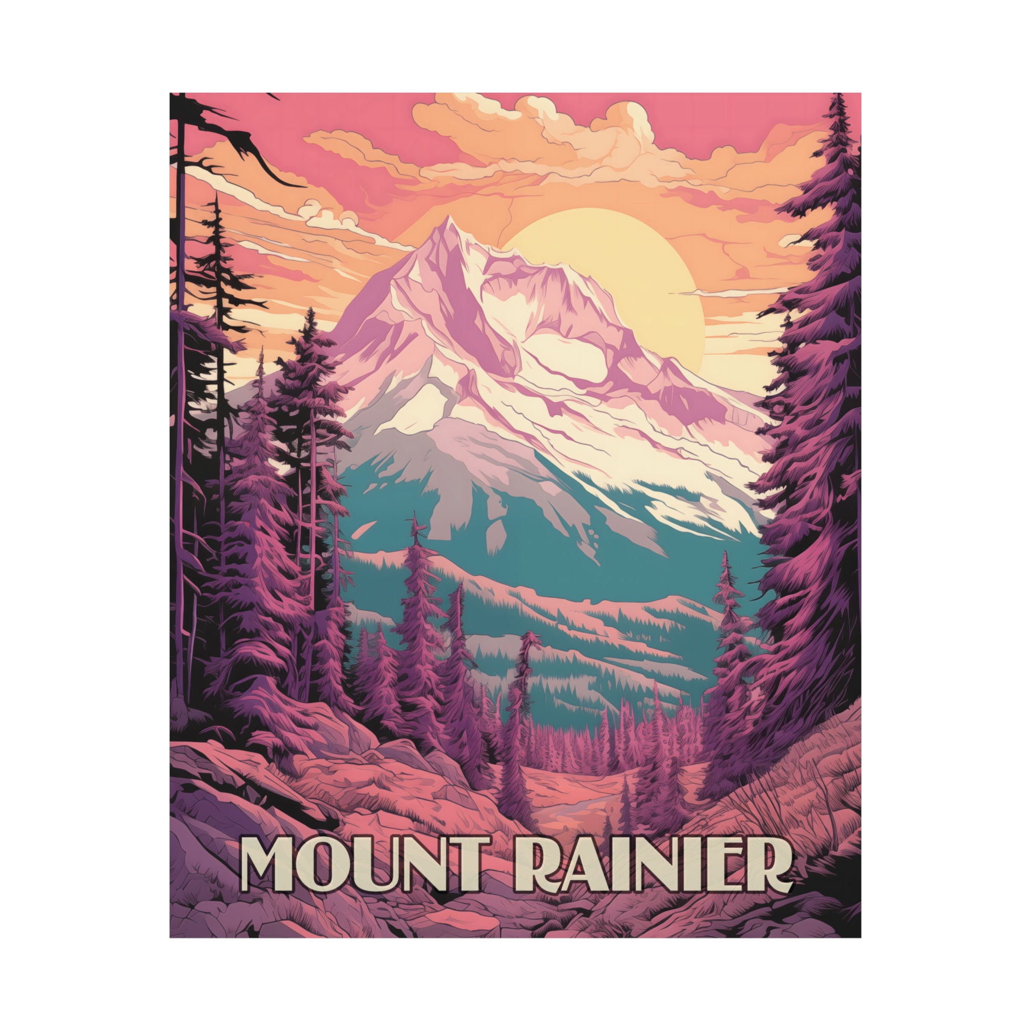 Mount Rainier National Park Poster - Etsy