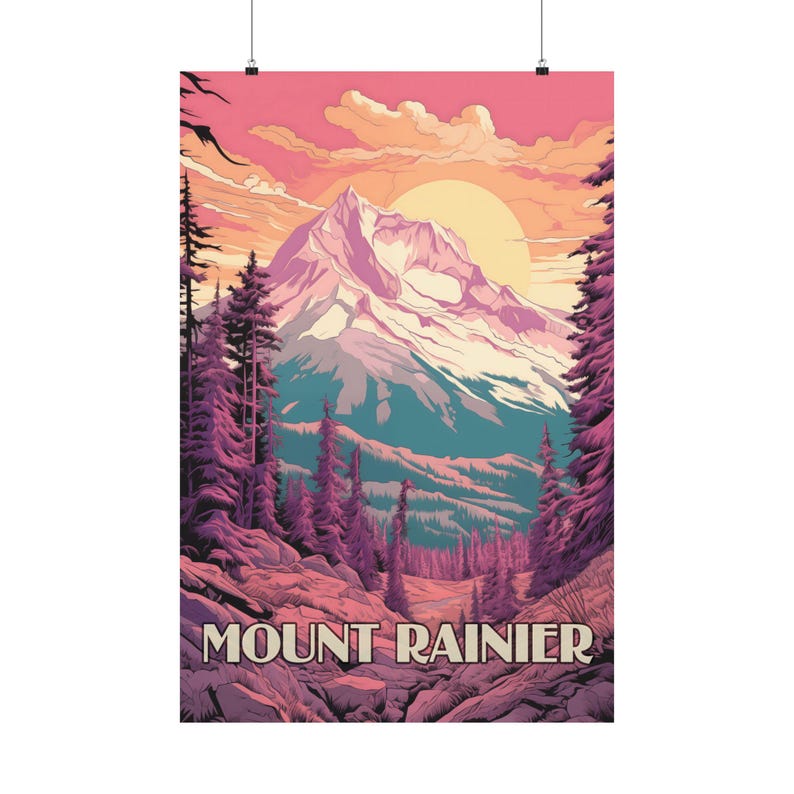 Mount Rainier National Park Poster - Etsy