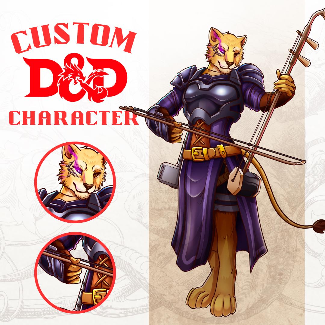 CUSTOM DND Character, Dnd Character Commission, Dungeons and Dragon ...