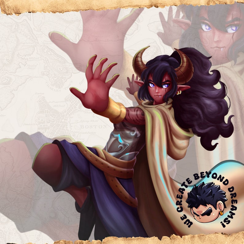 Custom Personalized DND Character Commission Custom DND Character ...