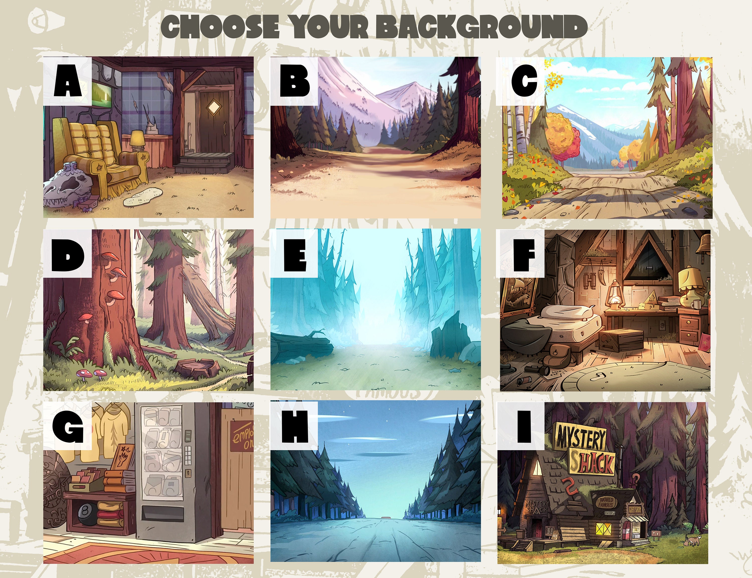 Gravity Falls Cartoon Personalized Portrait Cartoon Art of Your Family ...