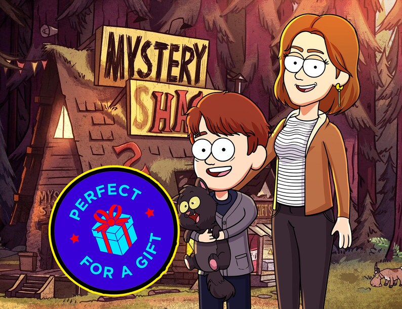 Custom Gravity Falls Style Portrait Personalized Cartoon Caricature ...
