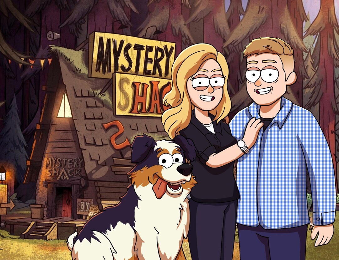 Custom Gravity Falls Cartoon Family Portrait - Perfect Valentines Day ...