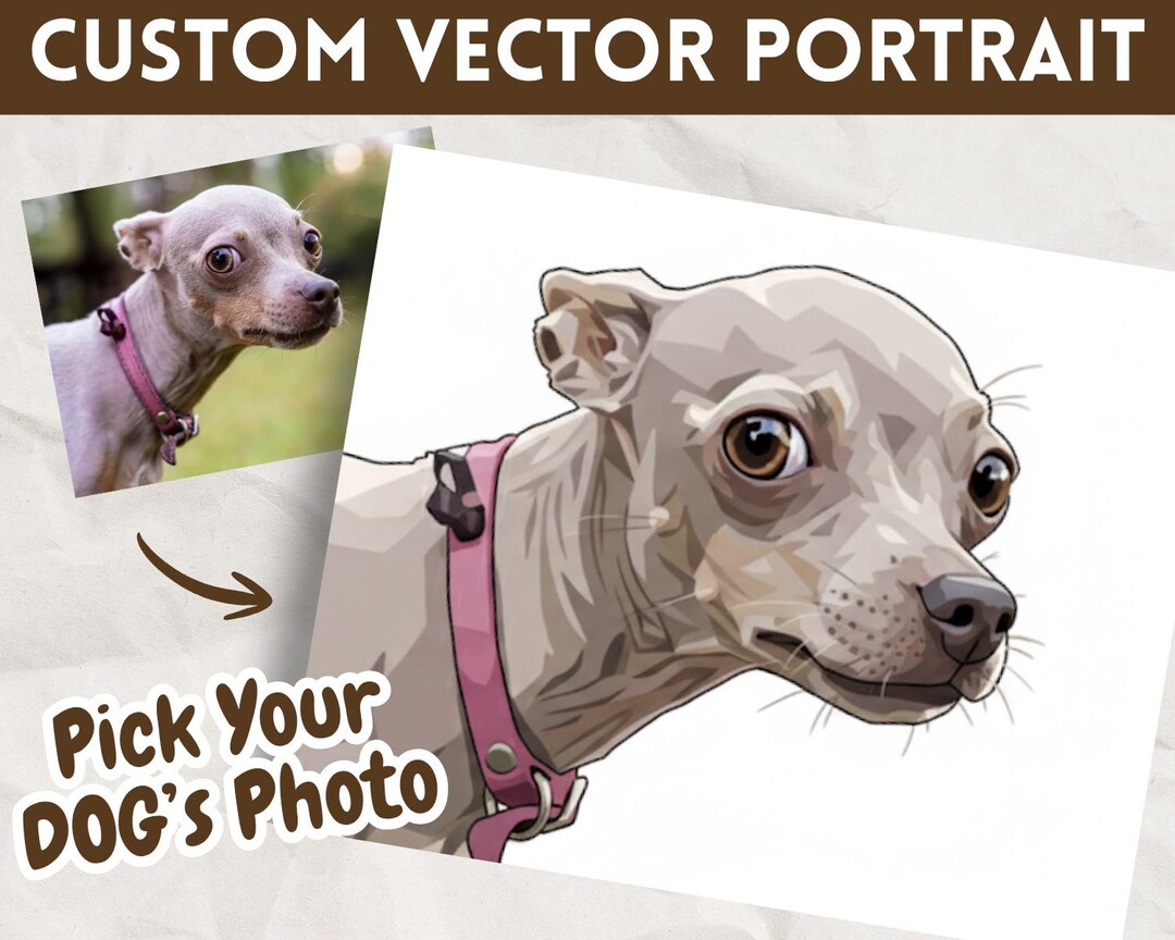 Personalized Pet Vector Portrait: Custom Digital Art (digital Download ...