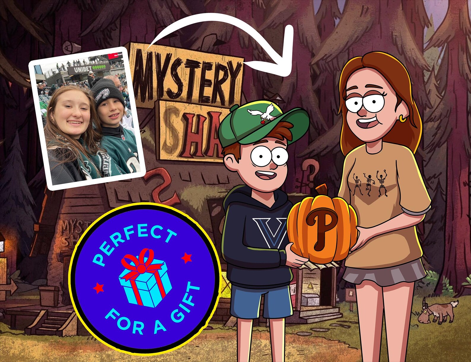 Custom Gravity Falls Style Portrait Personalized Cartoon Caricature ...