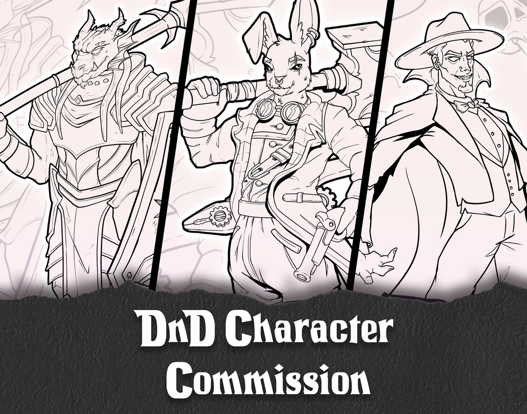 Personalized DND Character Commission Custom DND Character Dungeons ...