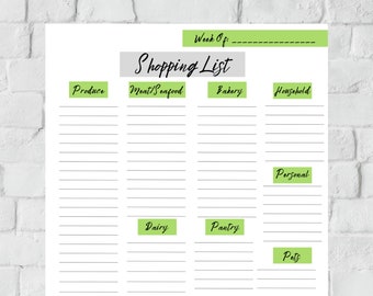 Children's Visual Grocery List Cards | Set of 80 Printable Kids Grocery ...