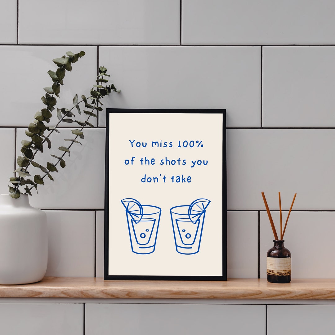 Funny Trendy Bar Decor Printable Wall Art Kitchen and Bar Motivational ...