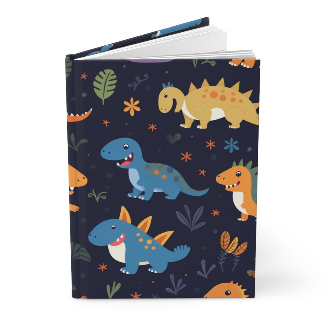 Cute Dinosaur Notebook, Hardcover Journal, Gift for Kids - Etsy