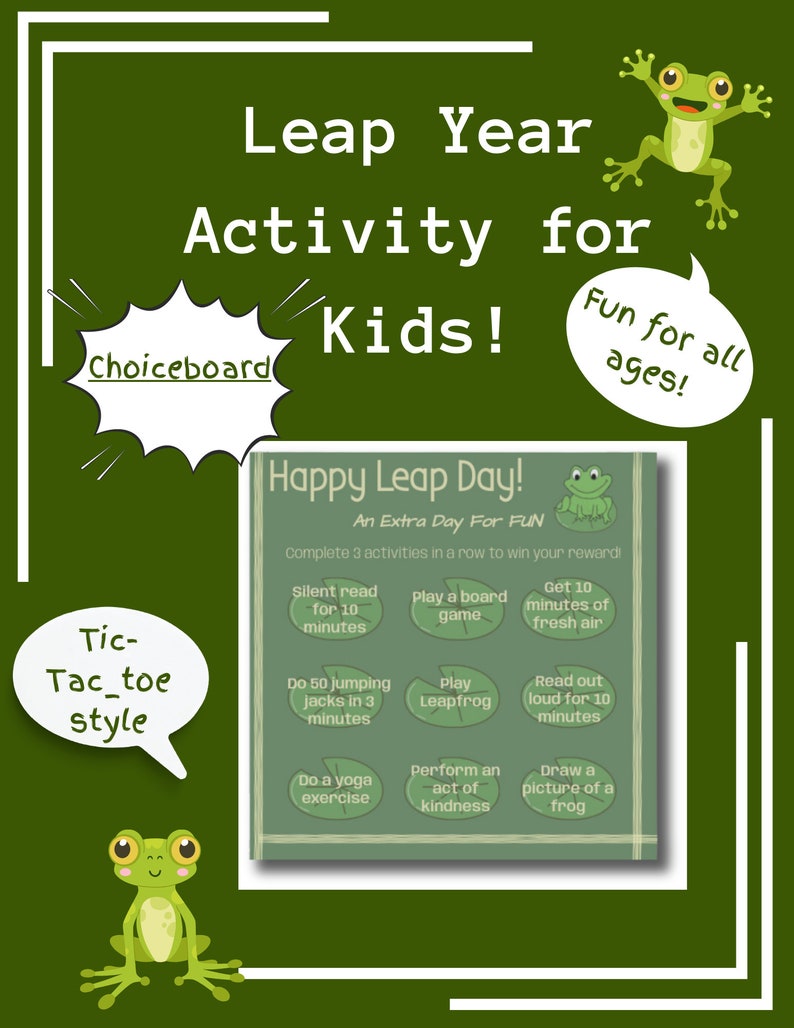 Leap Year Activity - Etsy
