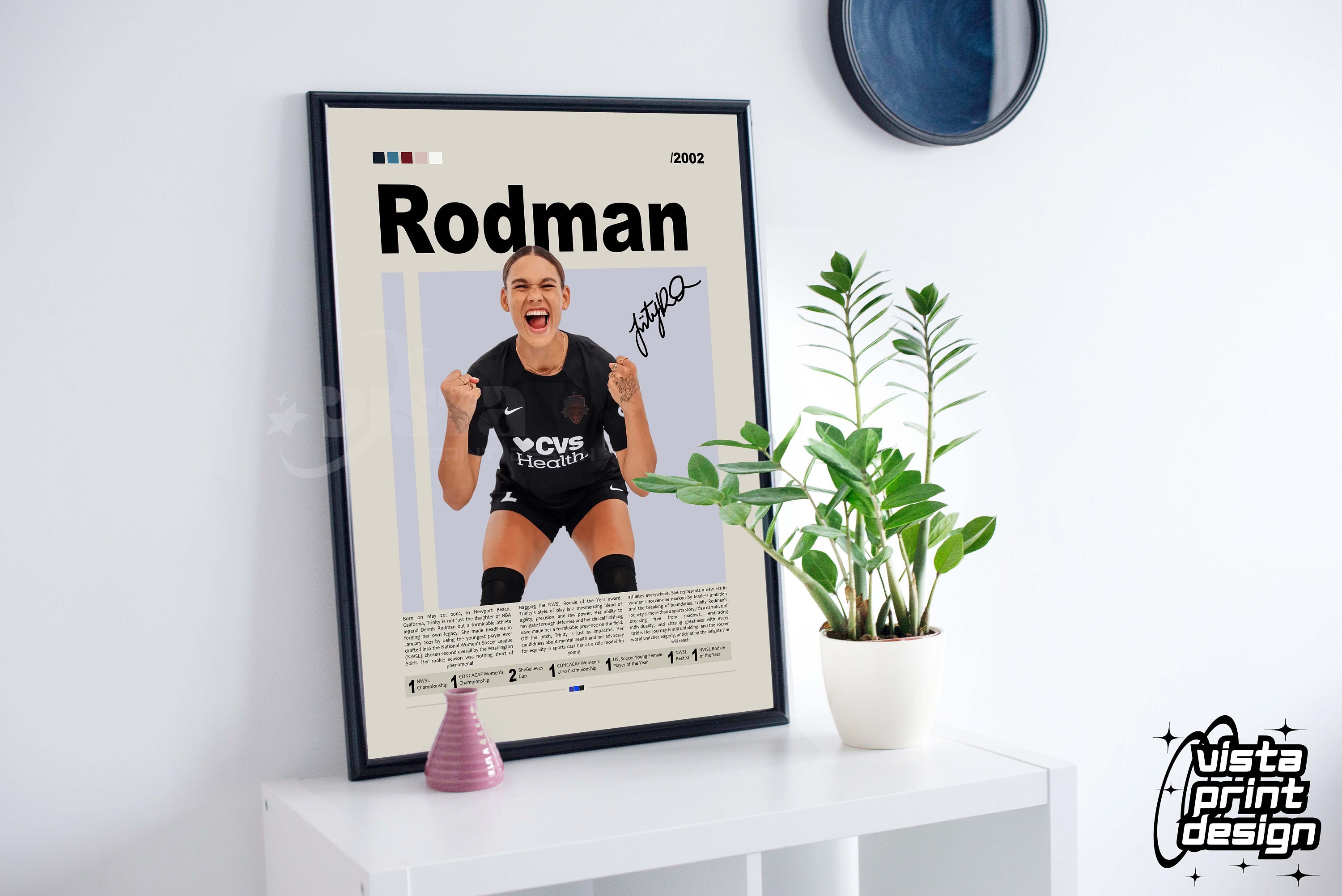Trinity Rodman Poster, USWNT Poster, Washington Spirit Print, Sports ...
