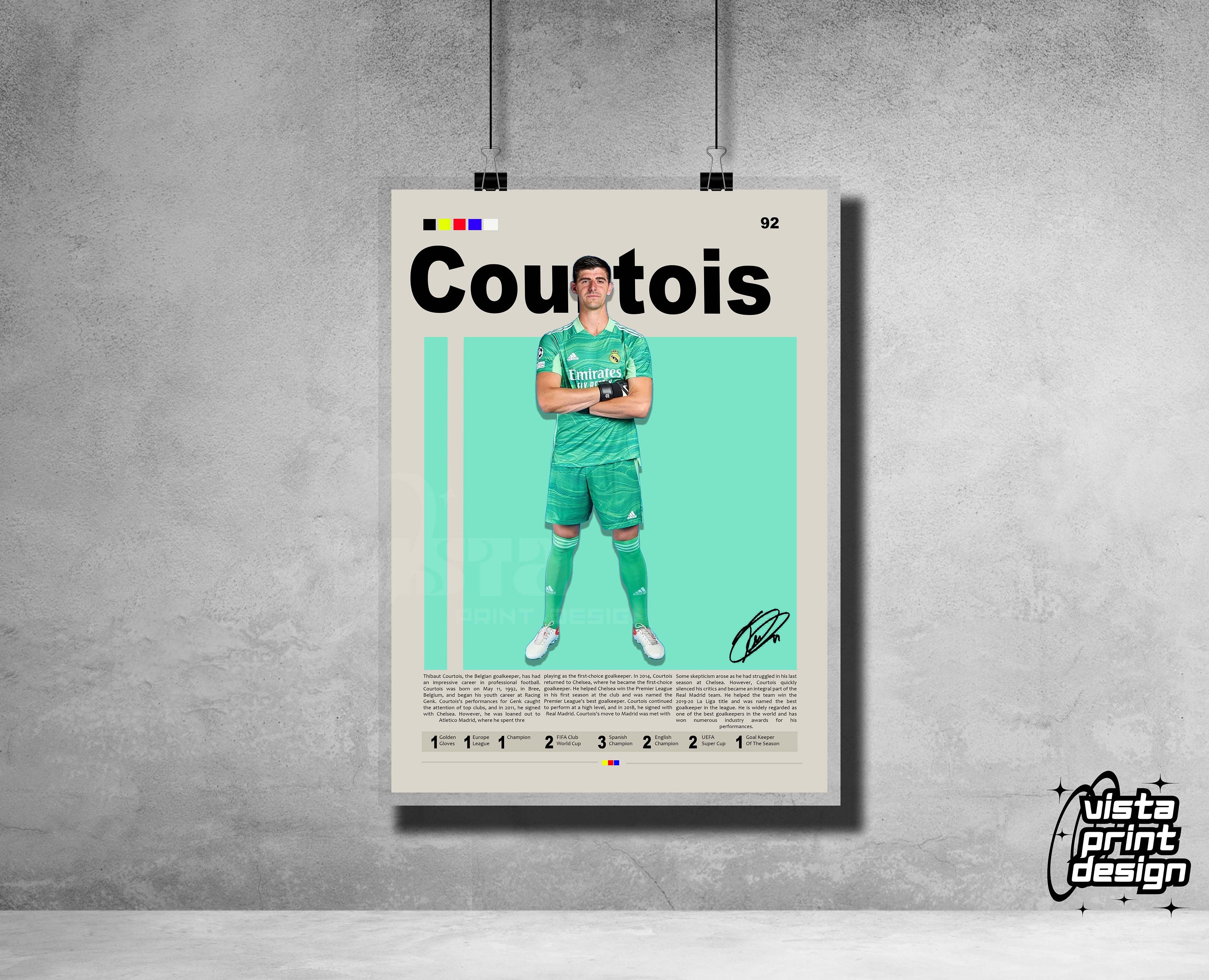 Thibaut Courtois Poster, Real Madrid Poster, Soccer Gifts, Sports ...
