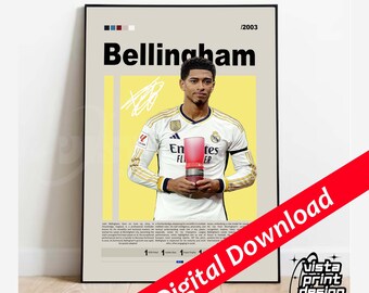 Jude Bellingham Poster, Real Madrid Poster, Soccer Gifts, Sports Poster ...