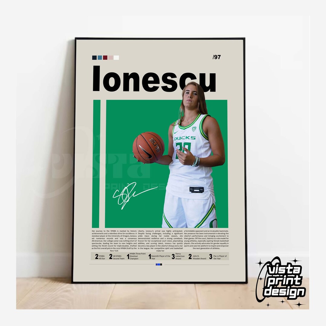Digital Download Sabrina Ionescu Poster, New York Liberty, WNBA Poster ...