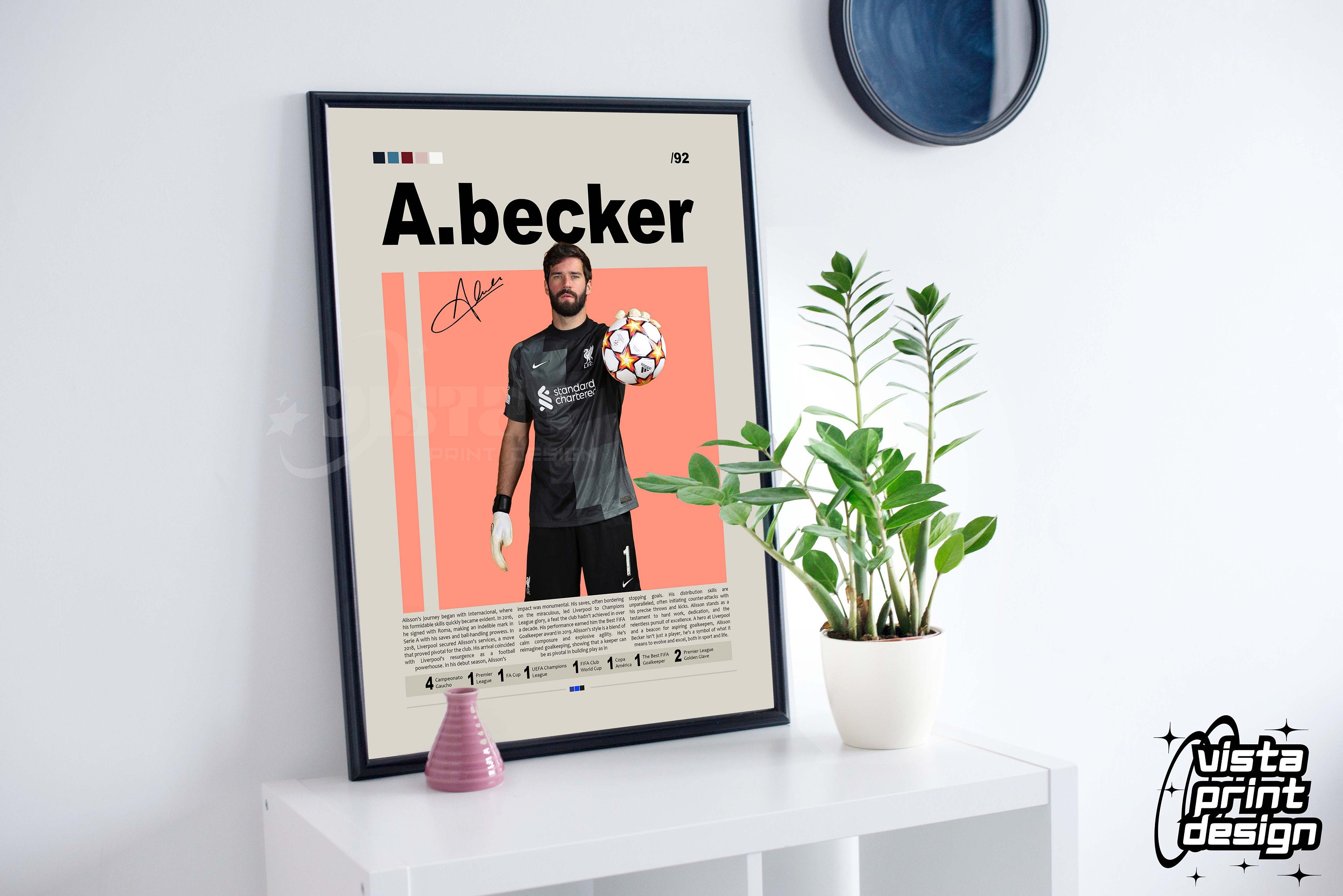 Alisson Becker Poster, Liverpool Poster, Soccer Gifts, Sports Poster ...