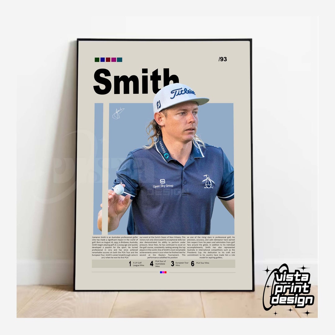 Cameron Smith Golf Motivational Poster, Sports Poster, Modern Sports ...