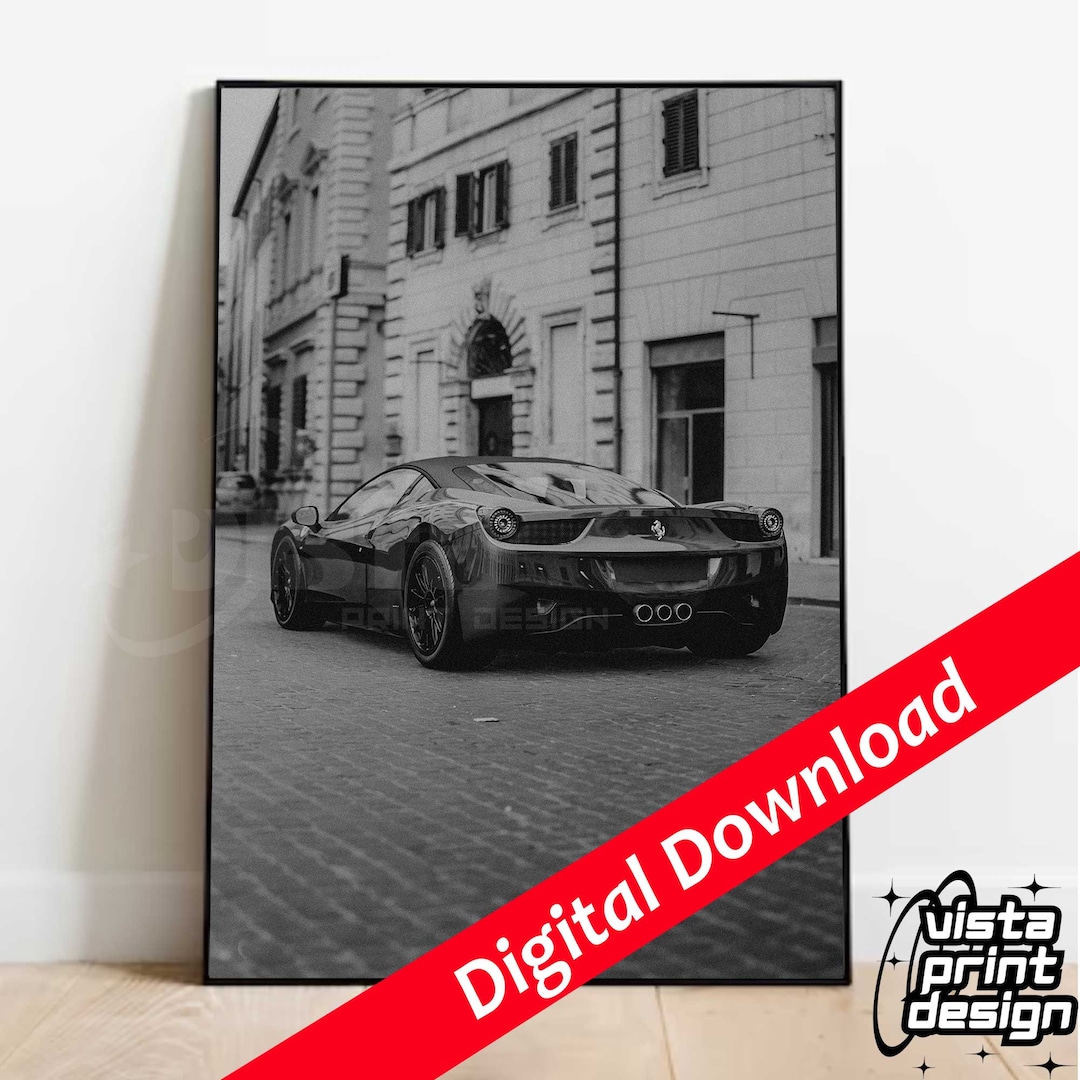 Digital Download Ferrari 458 Poster, Ferrari 458 Print, Ferrari Wall ...