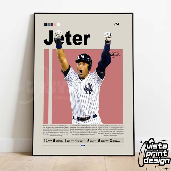 Derek Jeter Poster - Etsy
