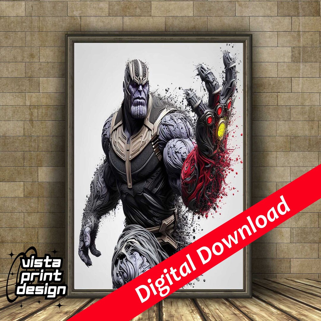 Digital Download Thanos Poster Canvas Print, Framed Print, Poster, Man ...