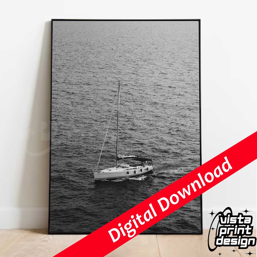 Digital Download Sailboat Poster, Sailboat Print, Sailboat Wall Art ...